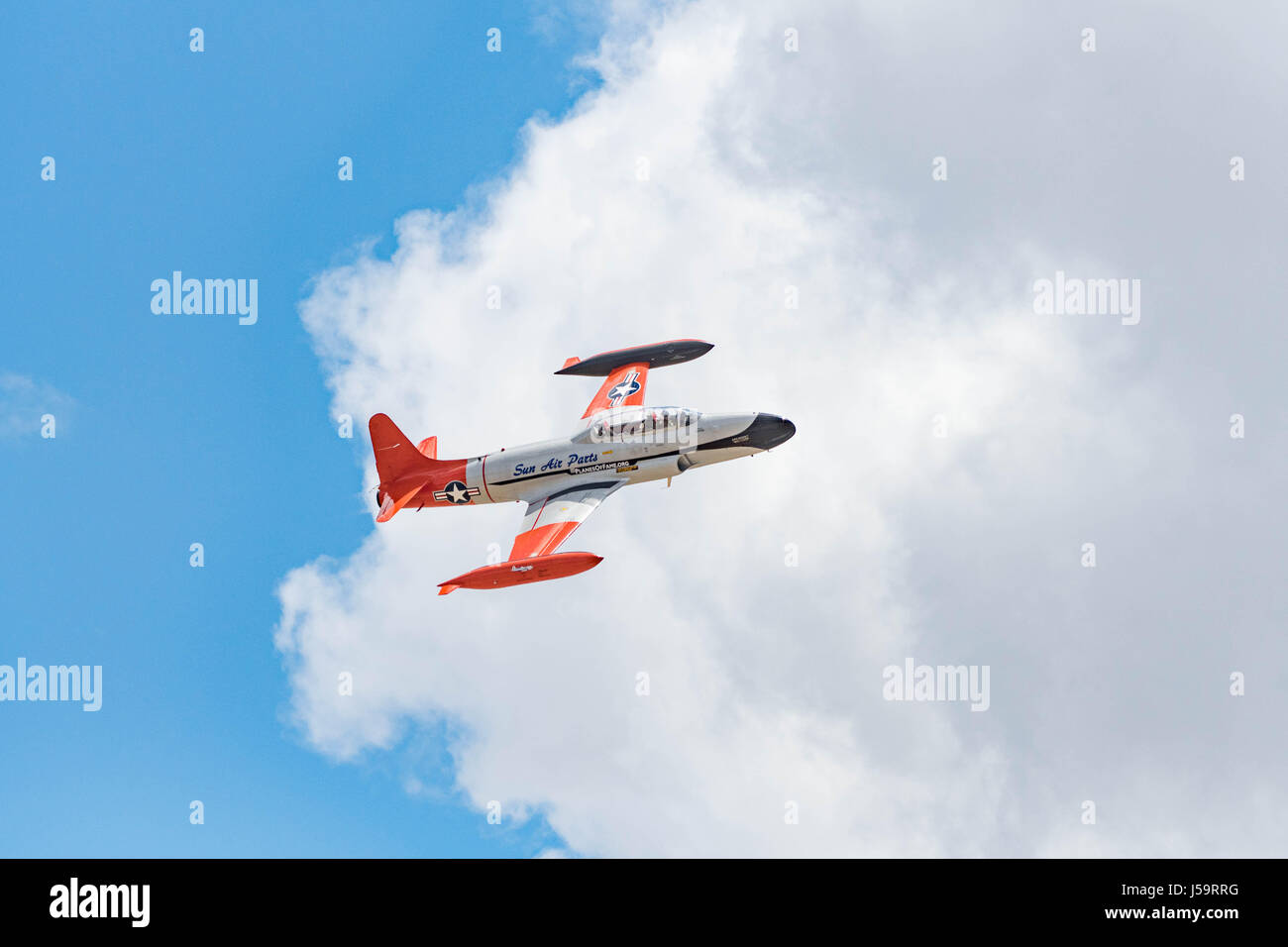 Chino, USA - May 7 2017: Canadair Shooting Star CT-133 on display ...