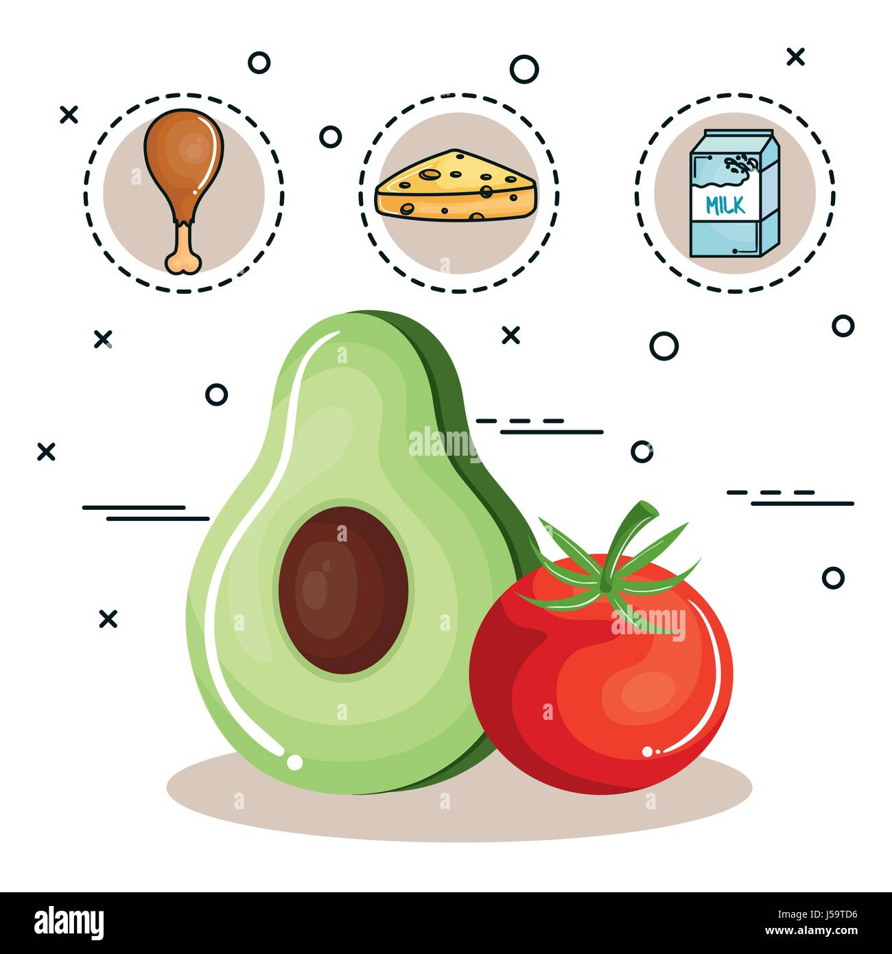 Healthy eating design Stock Vector Image & Art - Alamy