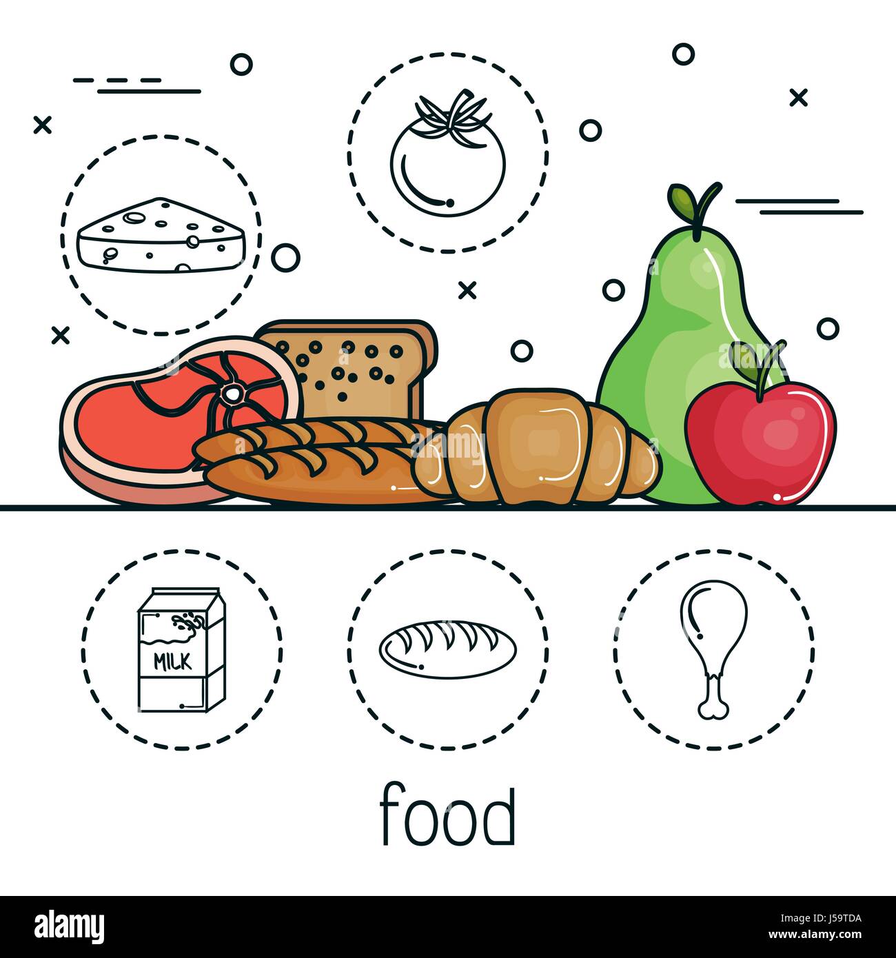 Healthy eating design Stock Vector Image & Art - Alamy