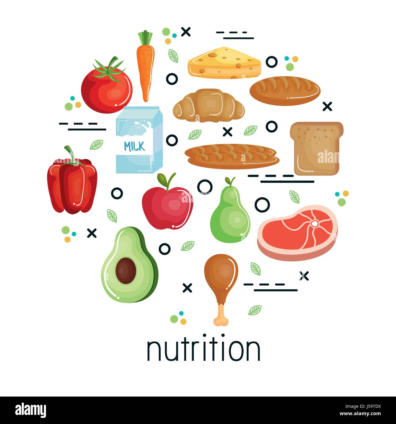 Healthy eating design Stock Vector Image & Art - Alamy