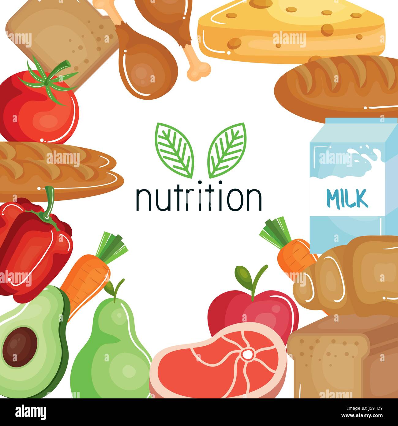 Healthy eating design Stock Vector Image & Art - Alamy