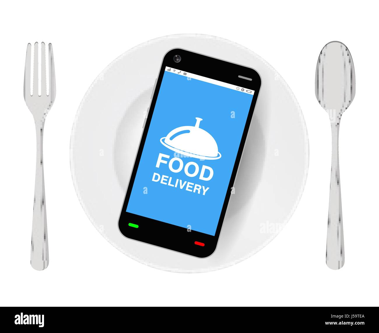 Healthy food delivery background Stock Vector Images - Alamy