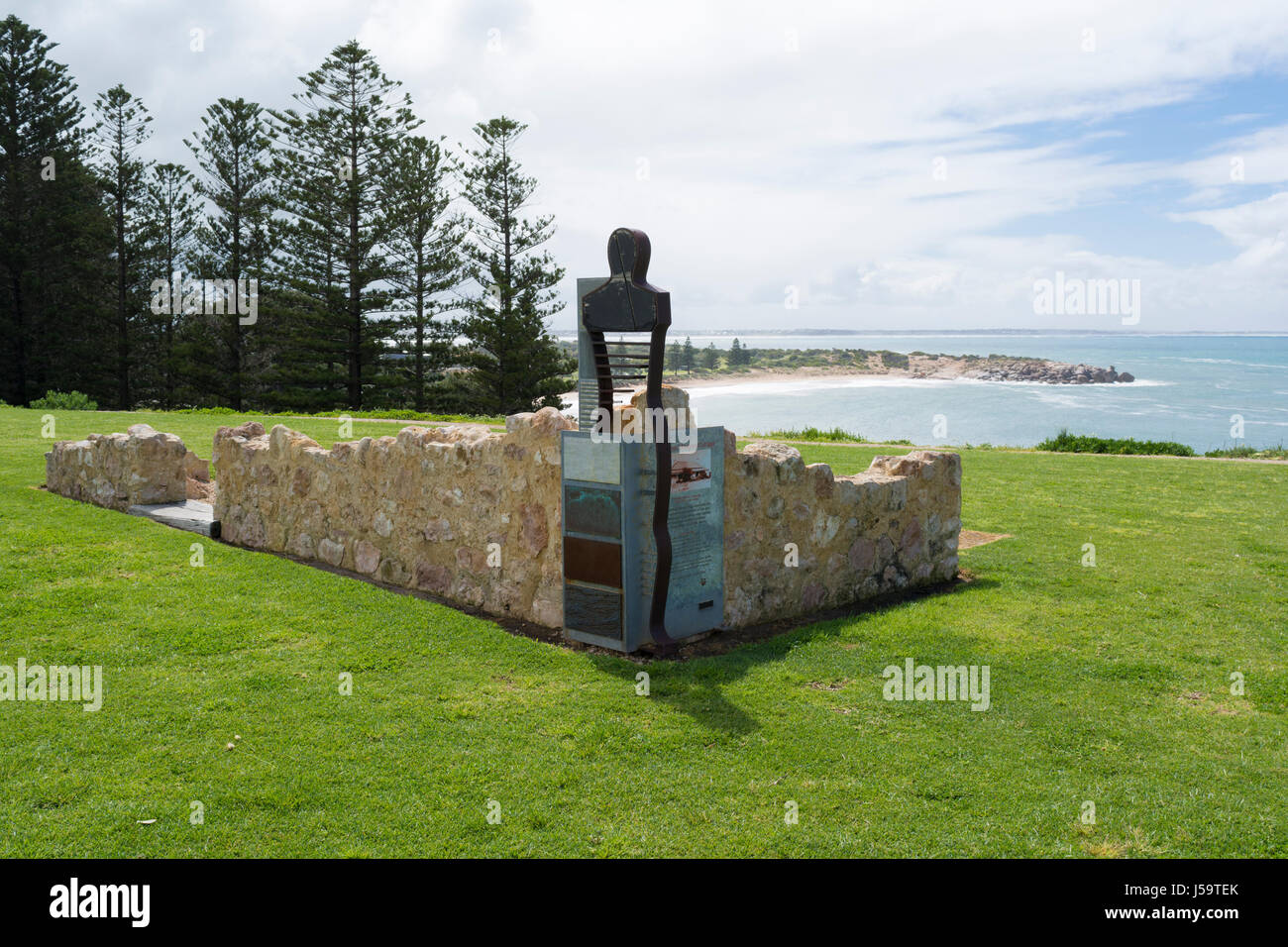 Port Elliot, SA, Australia - October 11, 2016: Site of the first ...