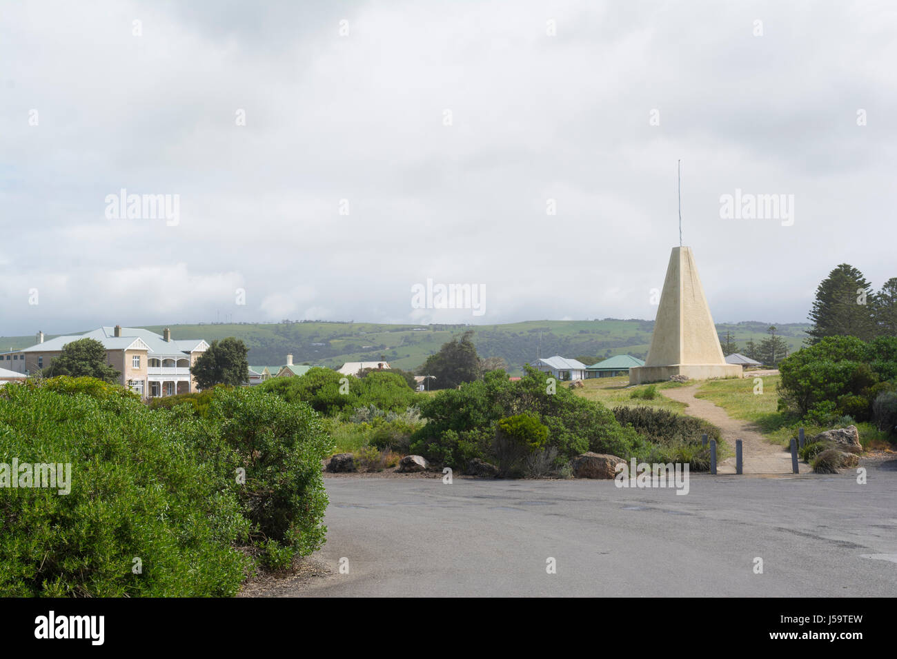 The Obelisk at Horseshoe Bay, Port Elliot, South Australia. Part of the ...