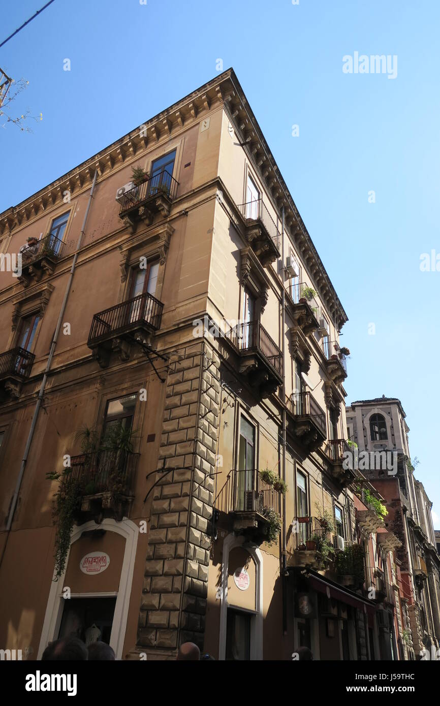 Catania is the capital of the Metropolitan City of Catania Stock Photo ...