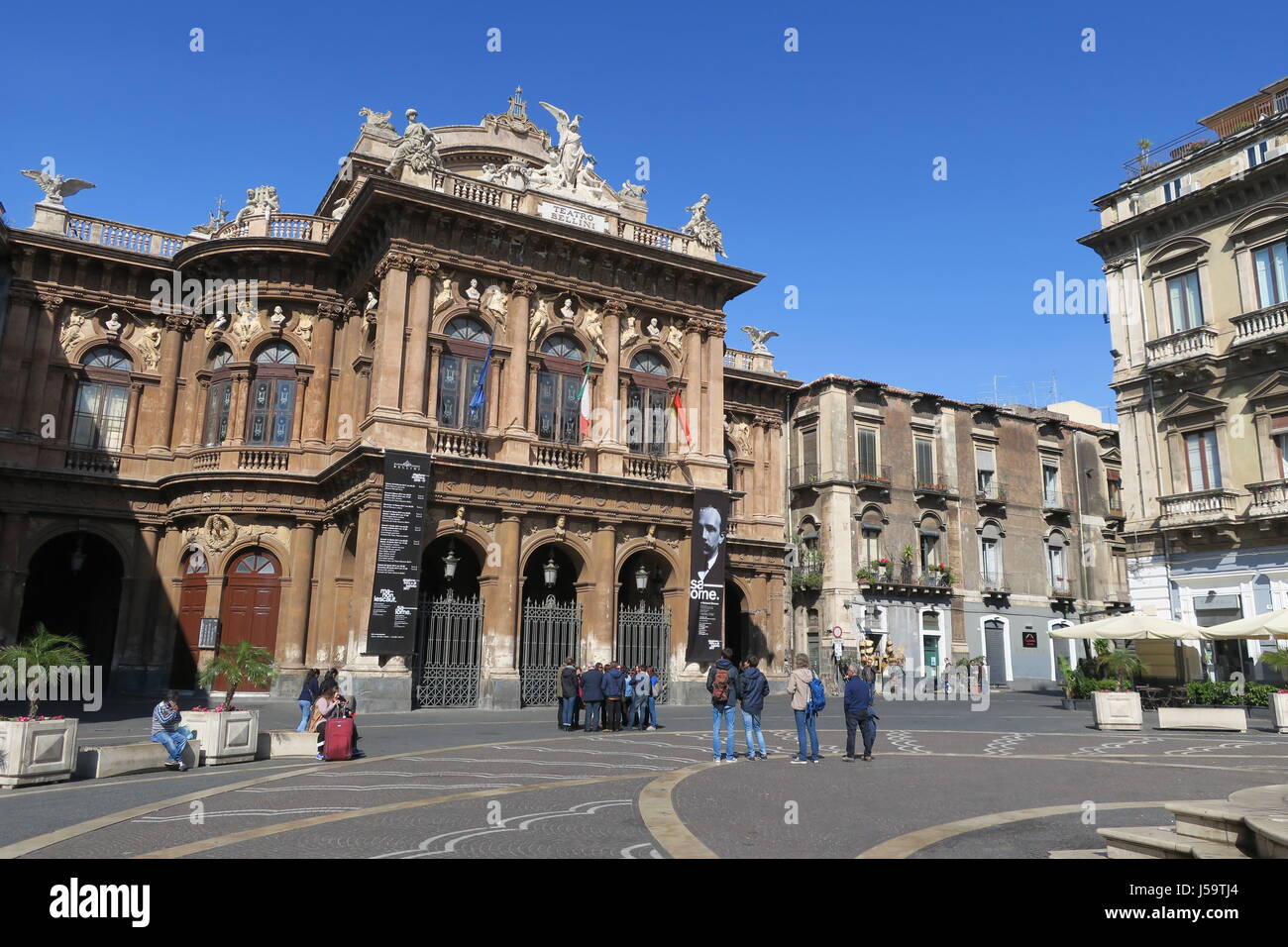 Façade of the theatre in neo-Baroque style is inspired by classic ...