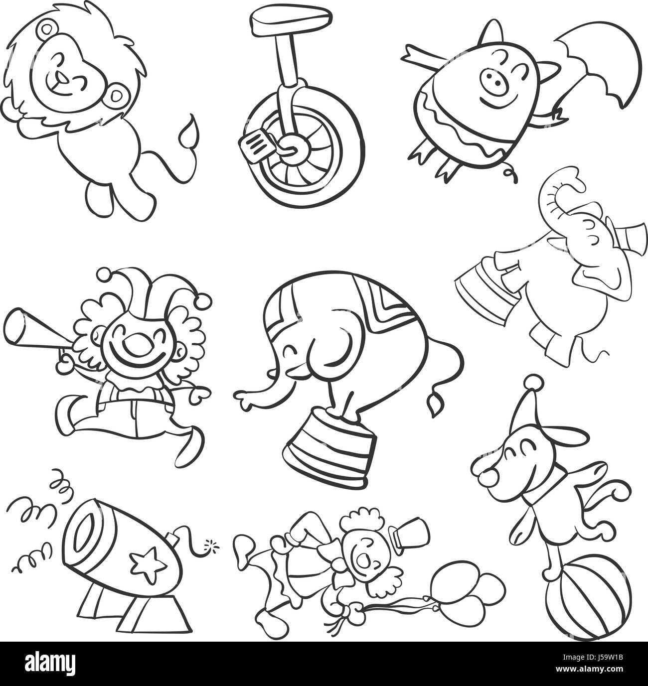 Doodle of circus hand draw Stock Vector Image & Art - Alamy