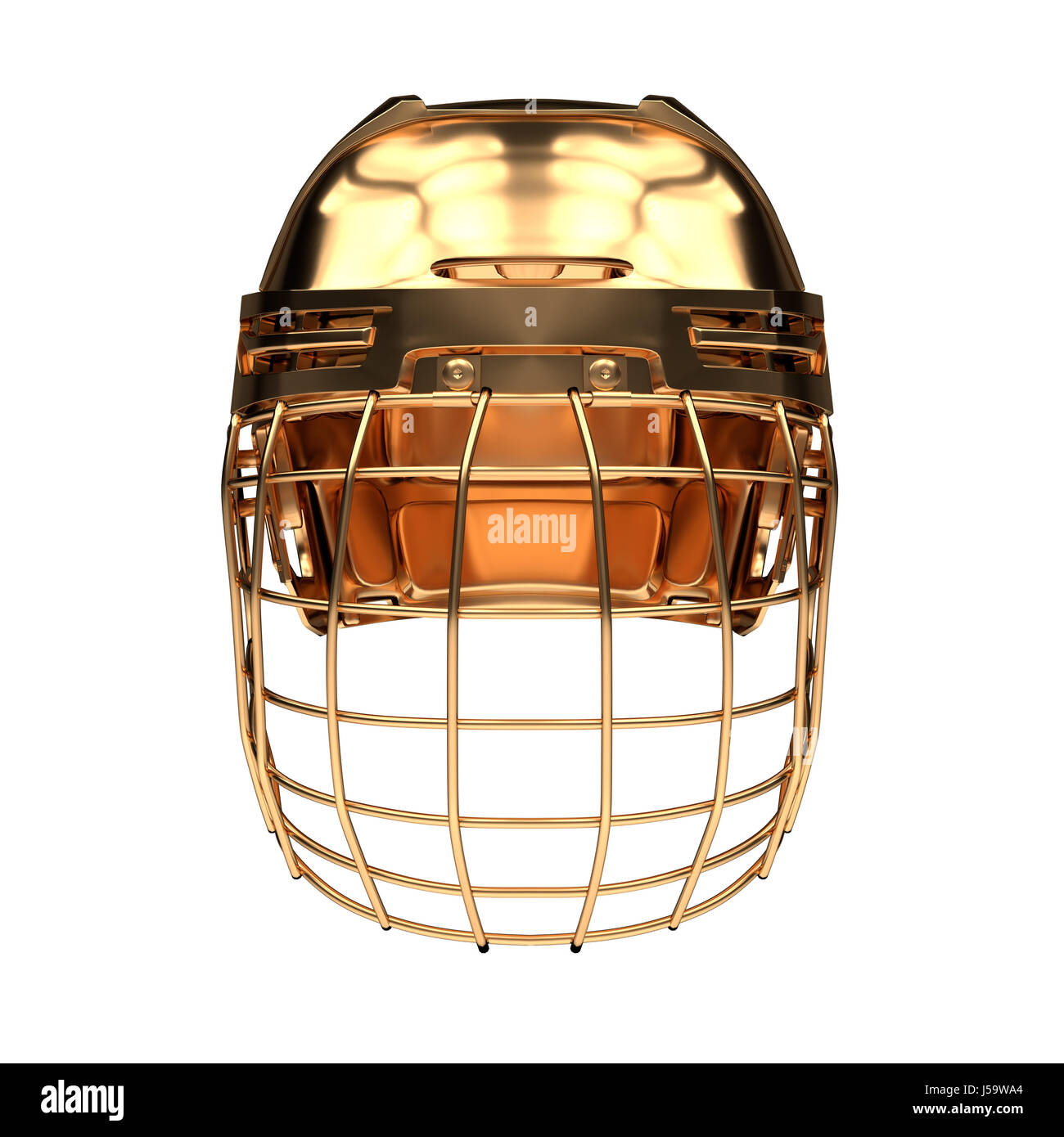 Golden Cup Ice Hockey Helmet Stock Photo - Alamy