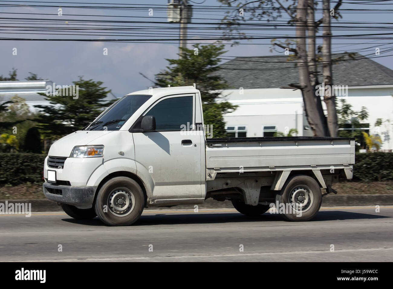 Pick up truck on highway road Stock Photo - Alamy