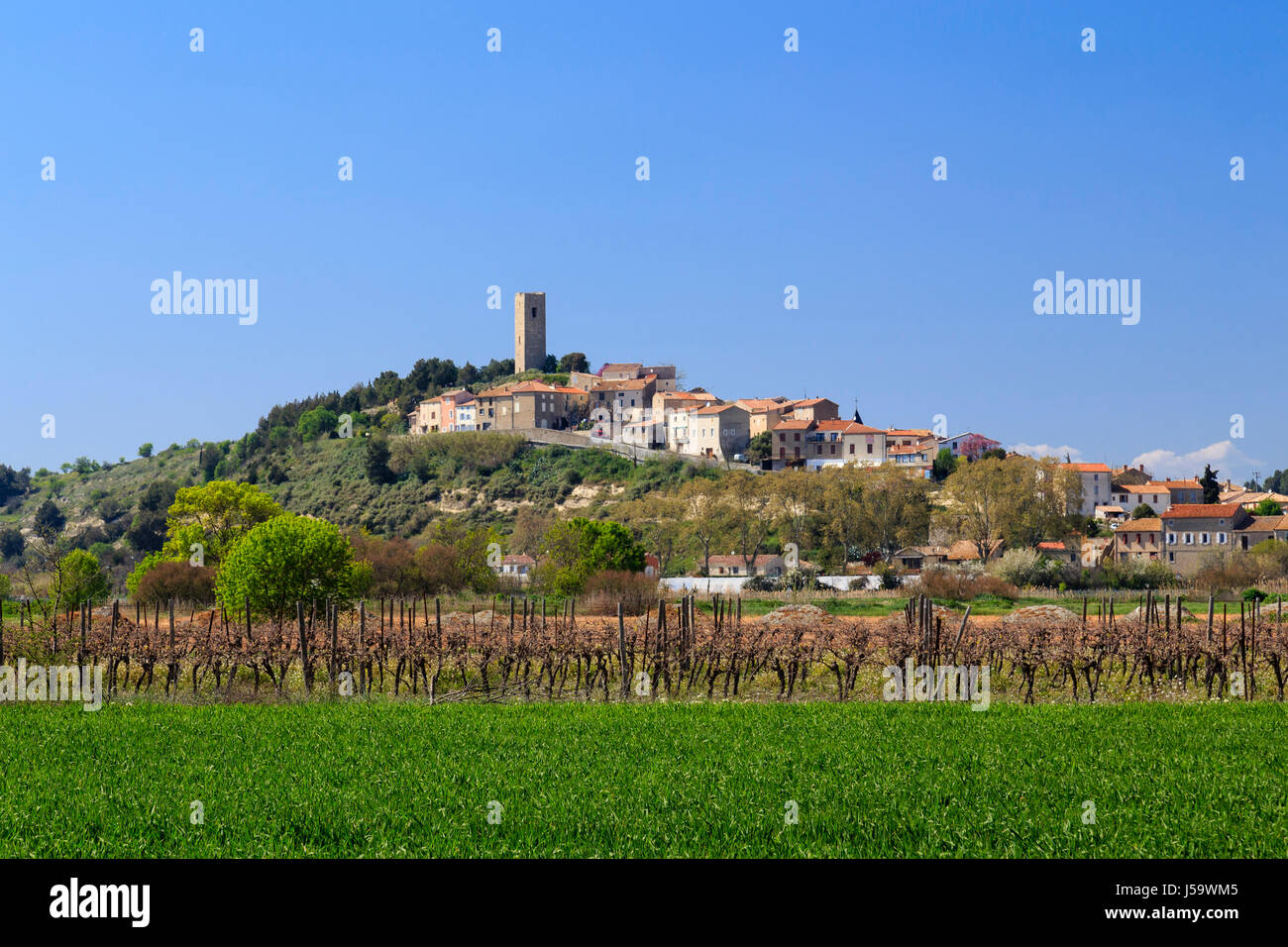 France, Hérault (34), Montady, le village perché // France, Herault ...