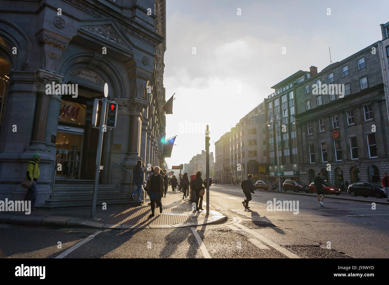 Dublin MAY 2: Street scene on MAY 2, 2017 at Dublin, Ireland Stock ...