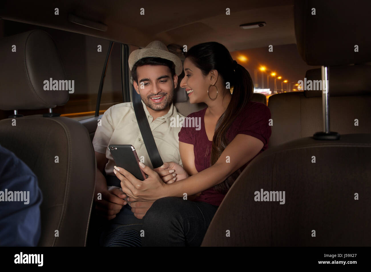 Back seat car couple hi-res stock photography and images - Alamy