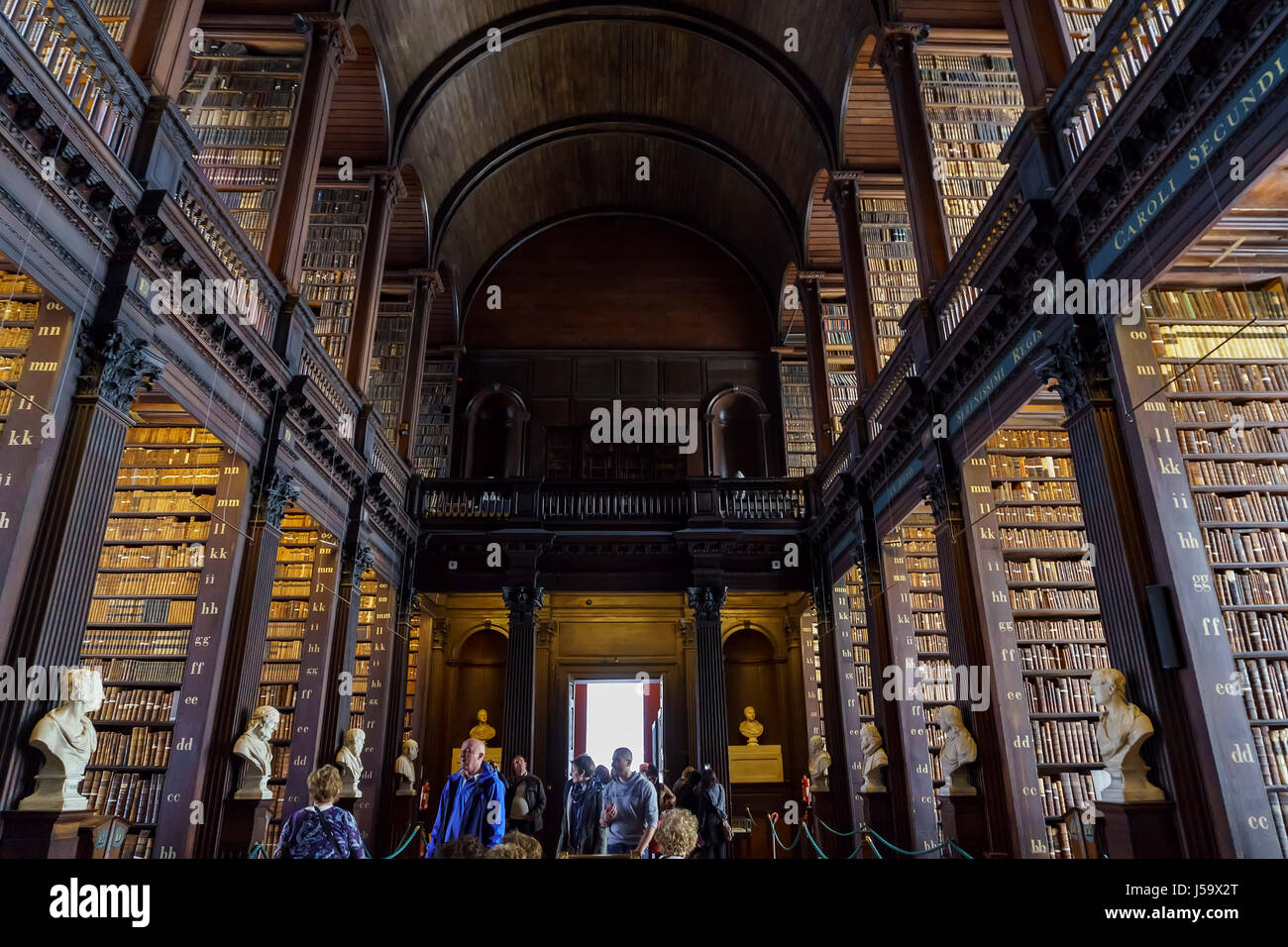 Dublin MAY 2: The famous interior view of the Book of Kells of Trinity ...