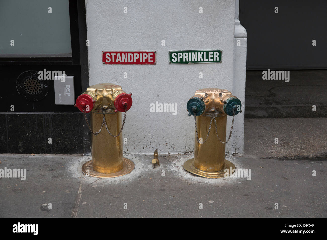 Two pipes in Manhattan Stock Photo - Alamy