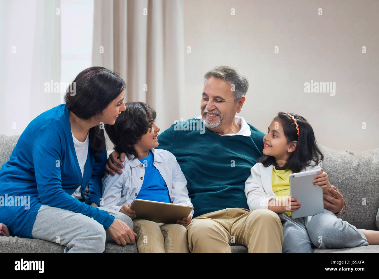 Indian grandparents grandchildren hi-res stock photography and images ...