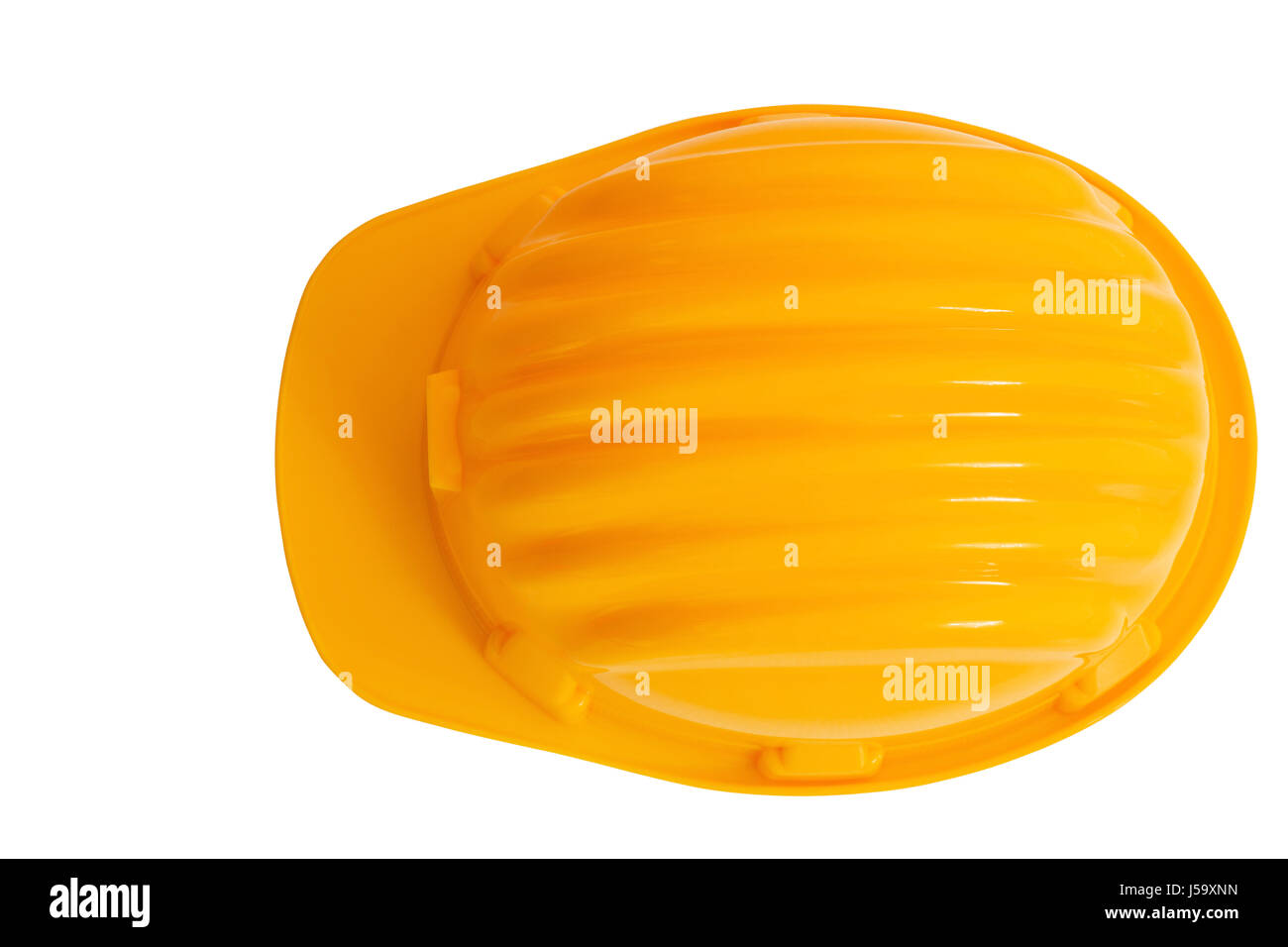 top view of safety, construction protection helmet isolated white ...