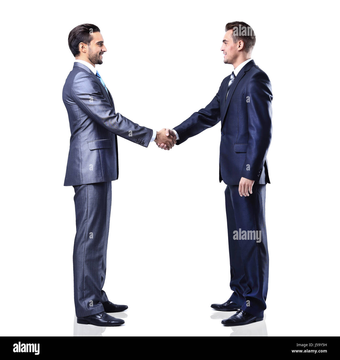 handshake isolated over white background Stock Photo - Alamy