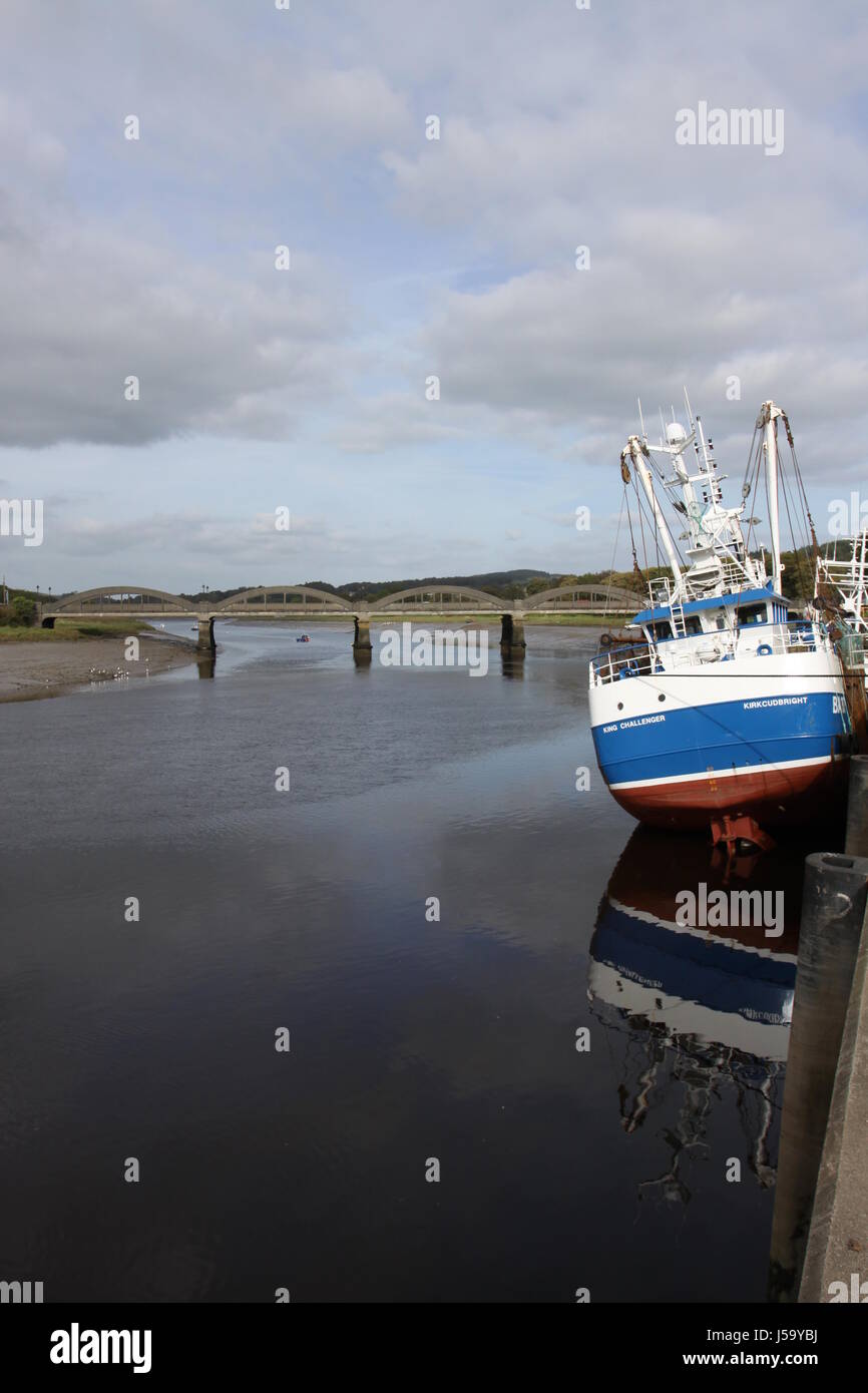 Fishing boat on River Dee Kirkcudbright Scotland September 2009 Stock ...