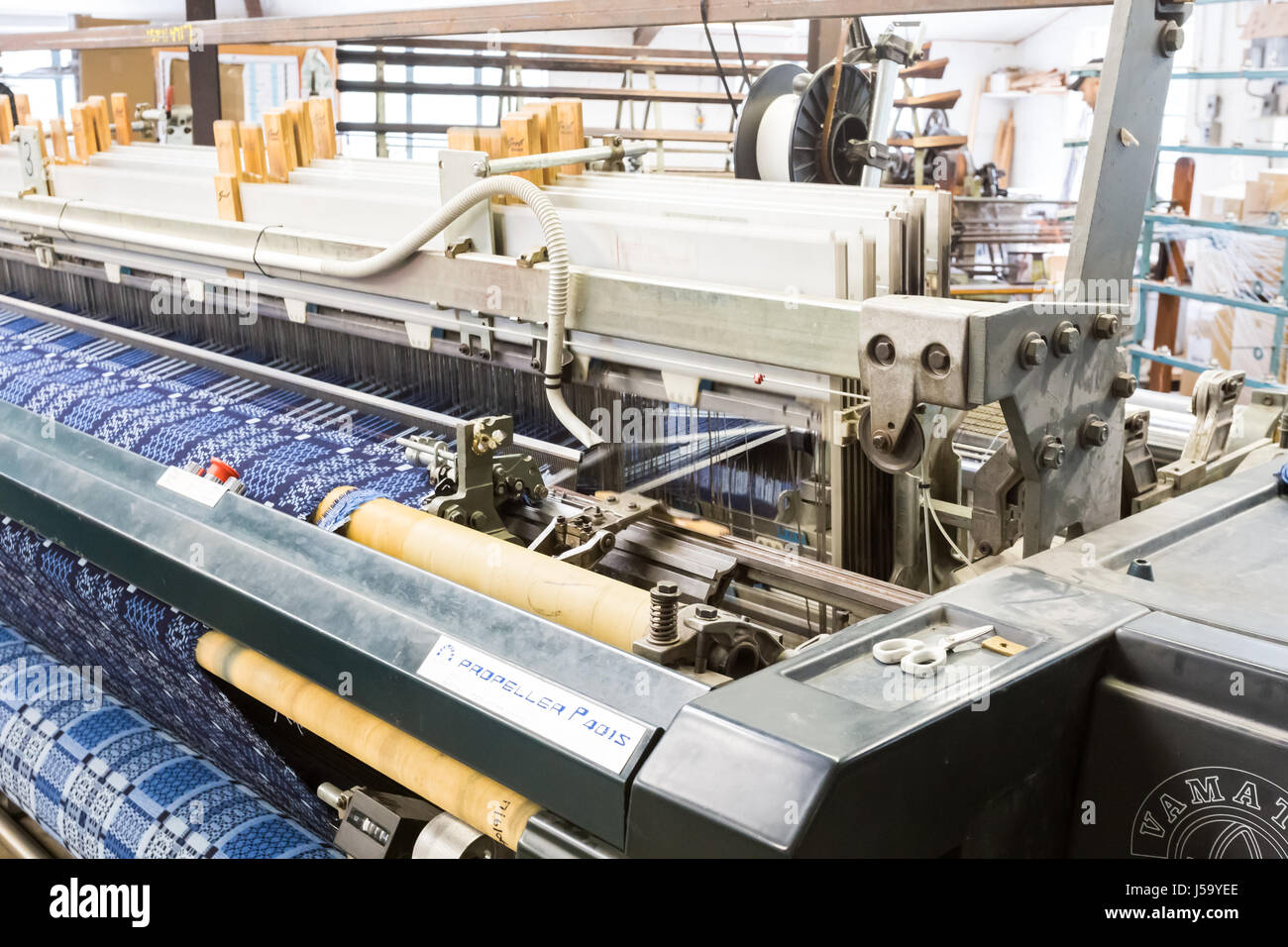 Loom in a textile mill - Melin Tregwynt Mill, Castlemorris ...