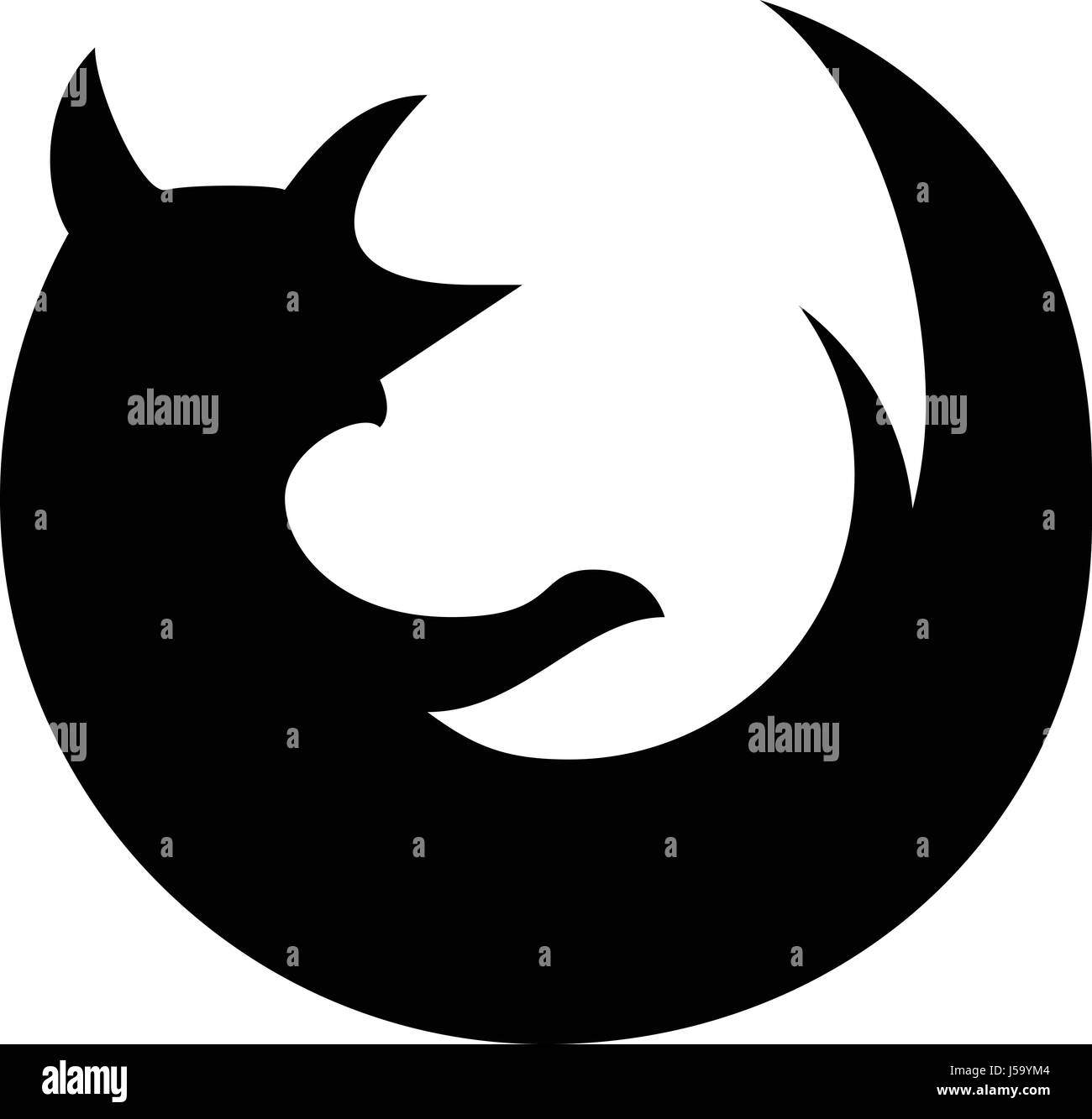 Firefox logo Black and White Stock Photos & Images - Alamy
