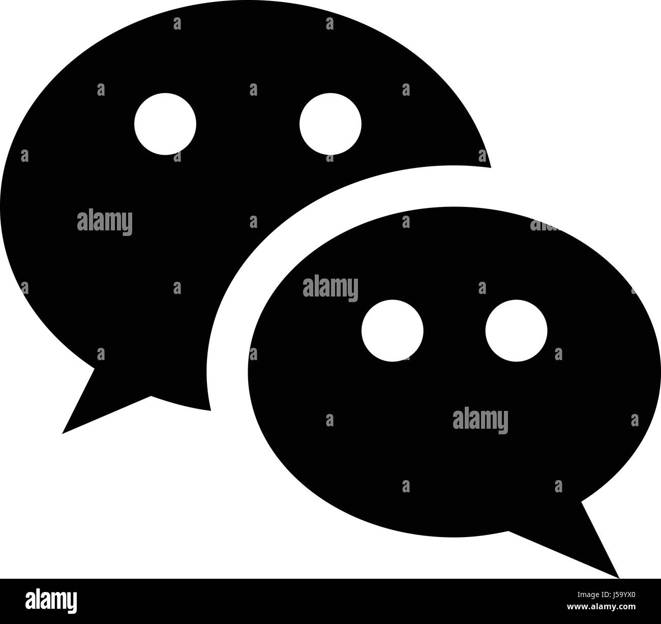 Wechat Logo Black and White Stock Photos & Images - Alamy
