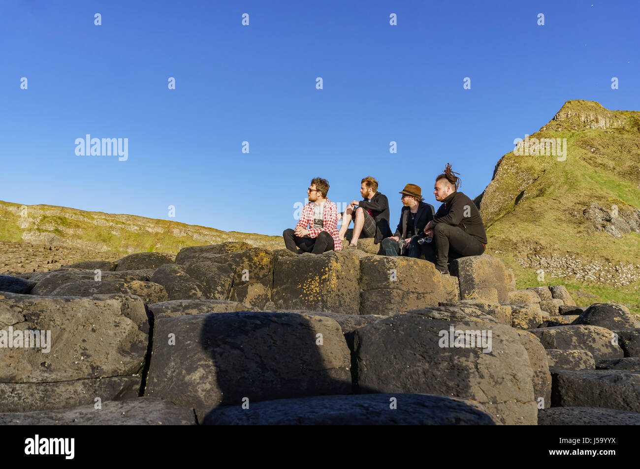 Ireland, MAY 8: The famous ancient volcanic eruption - Giant's Causeway ...