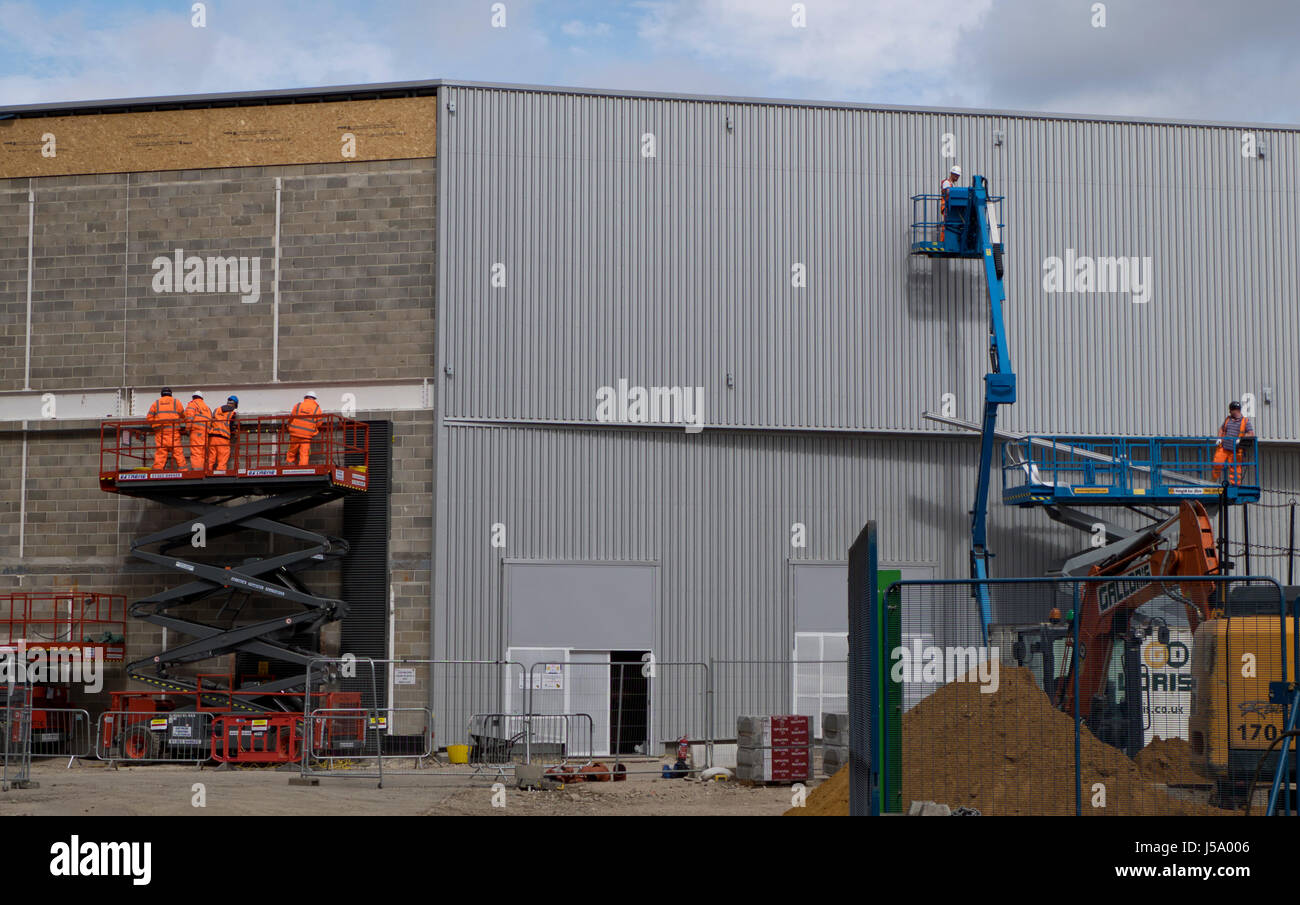 View of construction of Parkside King's Cross new building development ...