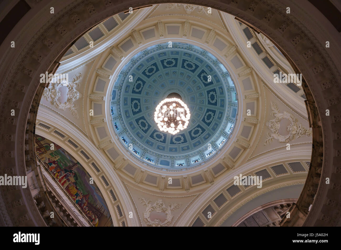 Belfast, MAY 9: Interior view of the famous Belfast City Hall on MAY 9 ...