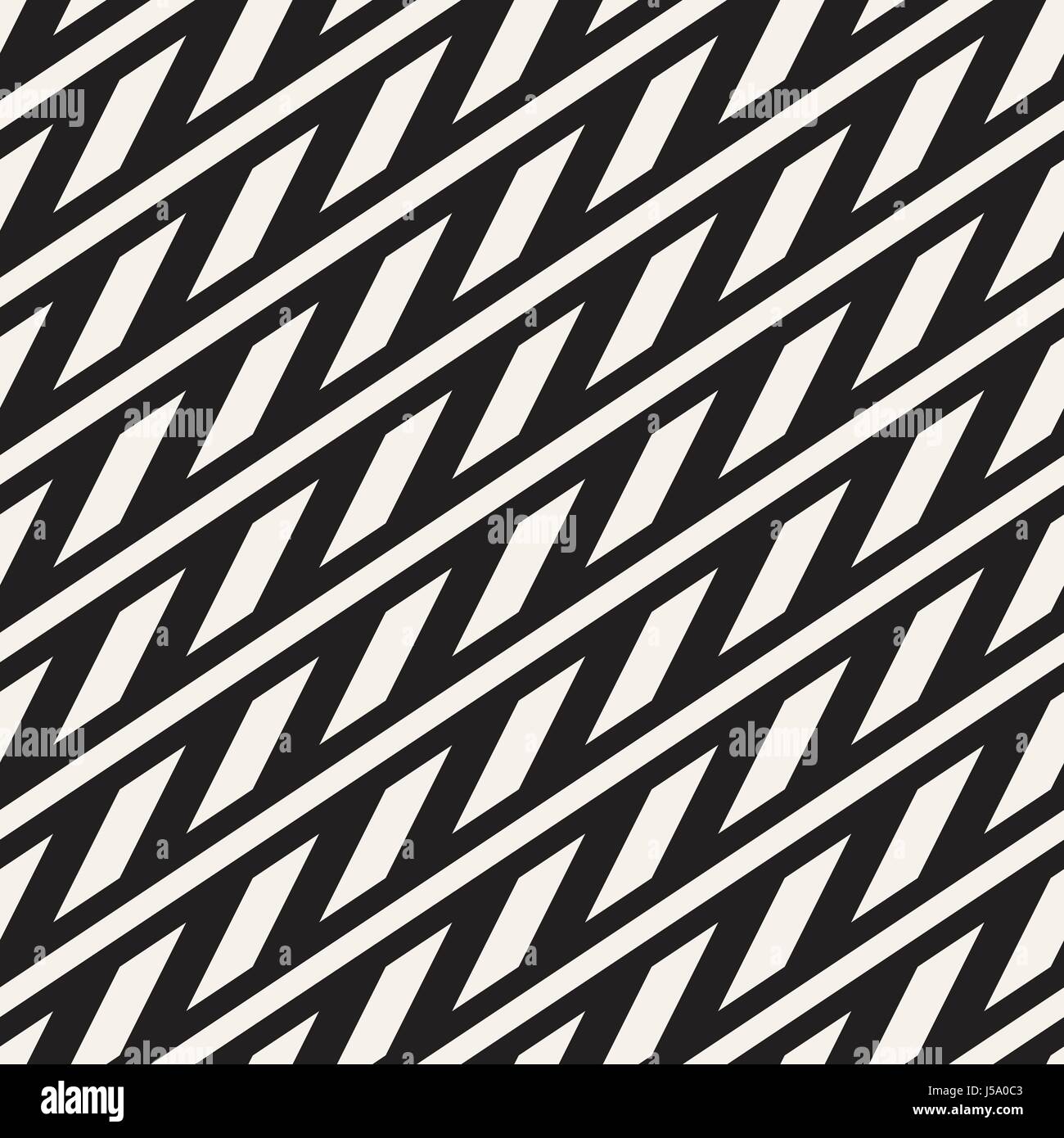 Interlacing Parallel Stripes. Vector Seamless Monochrome Pattern ...