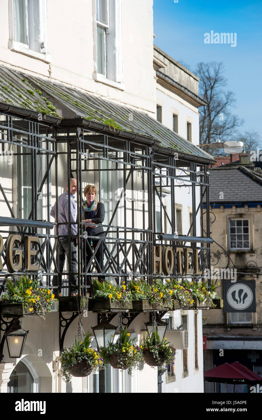 Balcony at The George Hotel in Frome, Somerset UK Stock Photo - Alamy