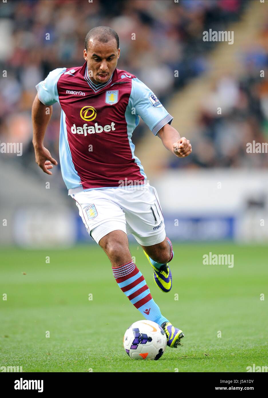 GABRIEL AGBONLAHOR ASTON VILLA FC ASTON VILLA FC KC STADIUM HULL ...