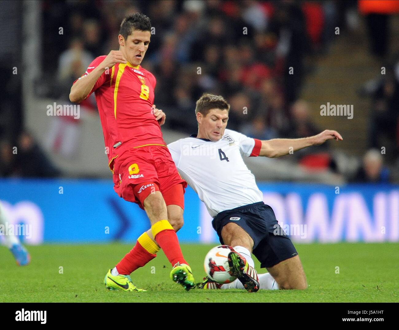 STEVAN JOVETIC & STEVEN GERRAR ENGLAND V MONTENEGRO WEMBLEY STADIUM ...
