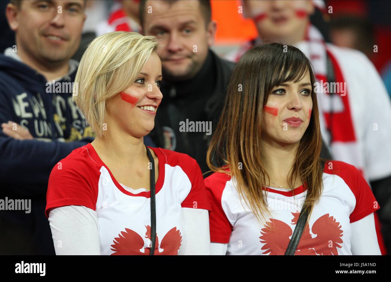 POLISH FANS ENGLAND V POLAND WEMBLEY STADIUM LONDON ENGLAND 15 October ...