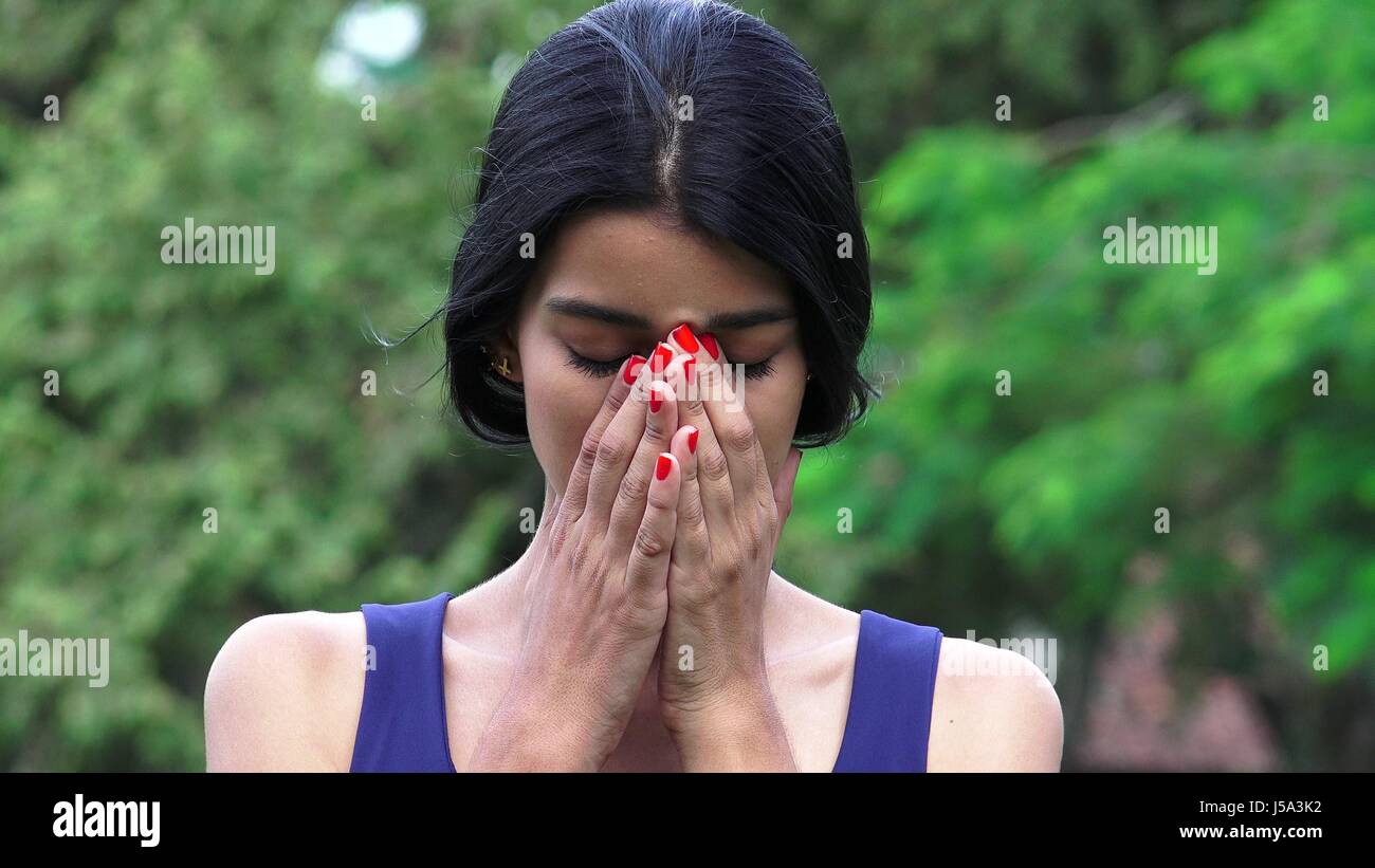 Hispanic Teenager Crying Stock Photo - Alamy