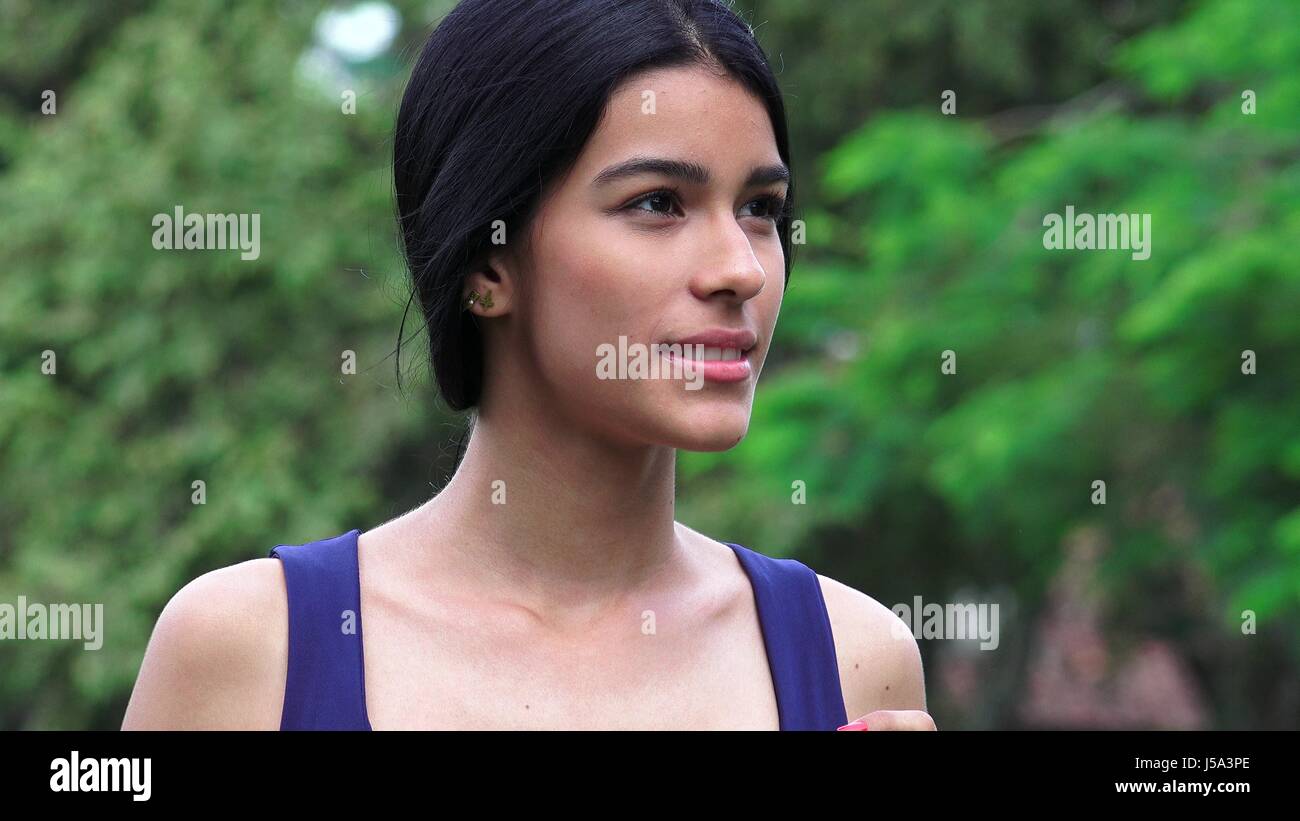 Beautiful Girl And Worry Stock Photo - Alamy