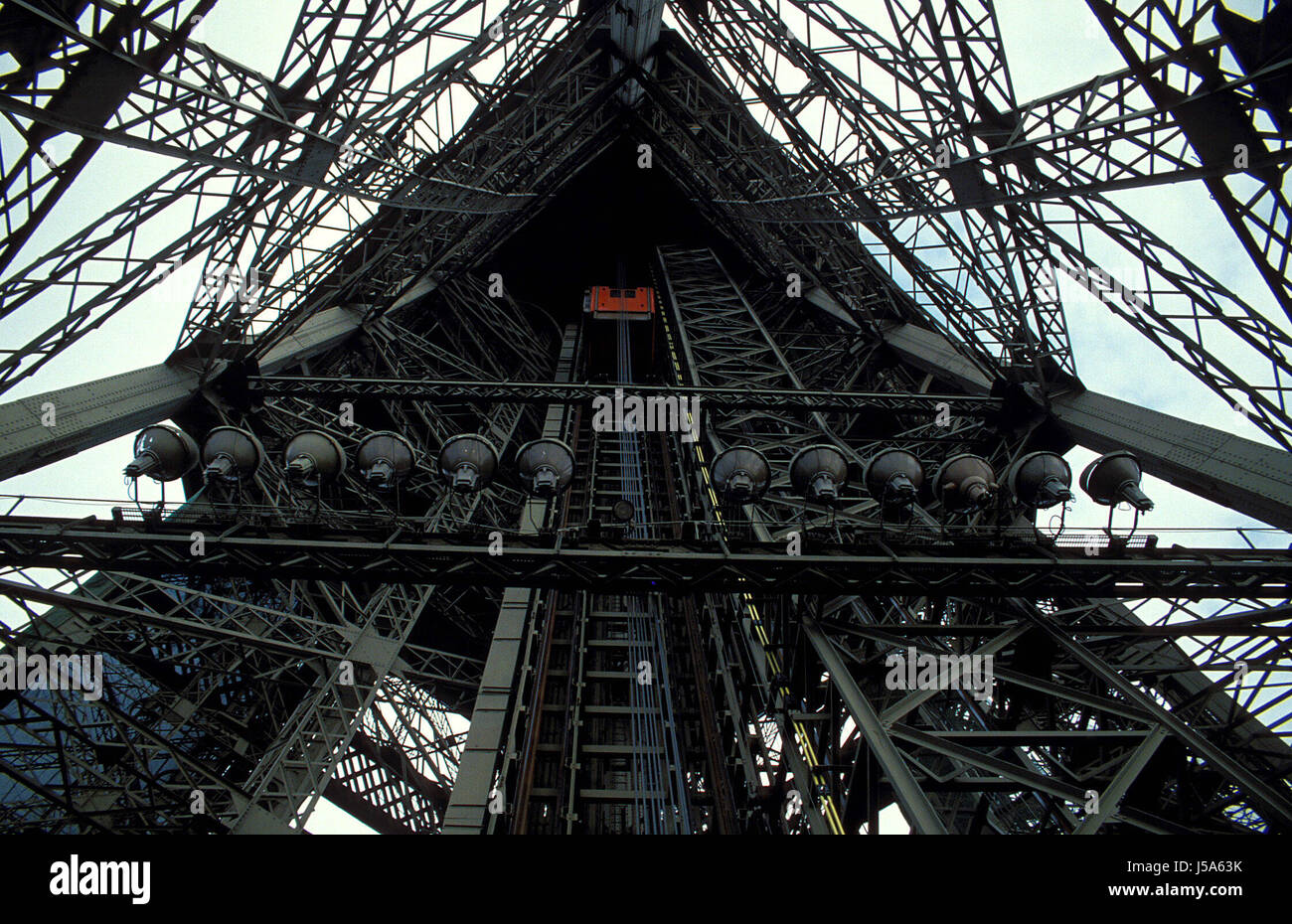 Eiffel tower lift hi-res stock photography and images - Alamy