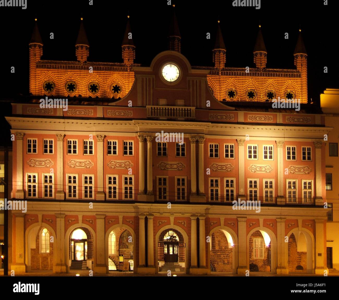 town hall rostock Stock Photo - Alamy