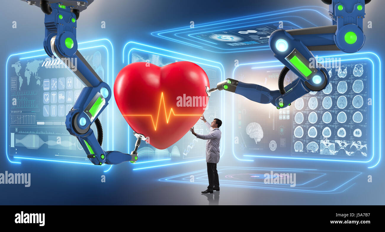 Heart surgery done by robotic arm Stock Photo - Alamy