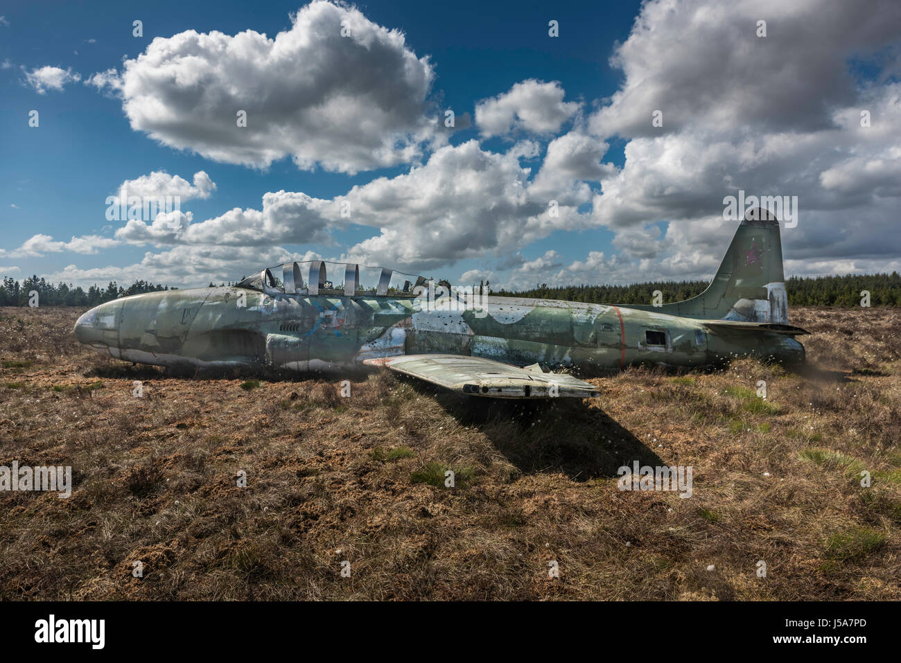 Plane used for target practace at raf spadeadem near Gilsland Stock ...