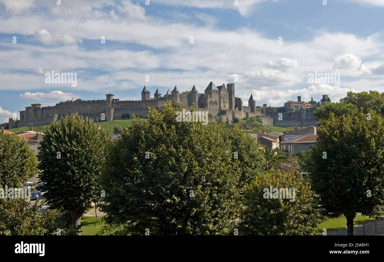 city town tree trees green old town europe france towers fortress world ...