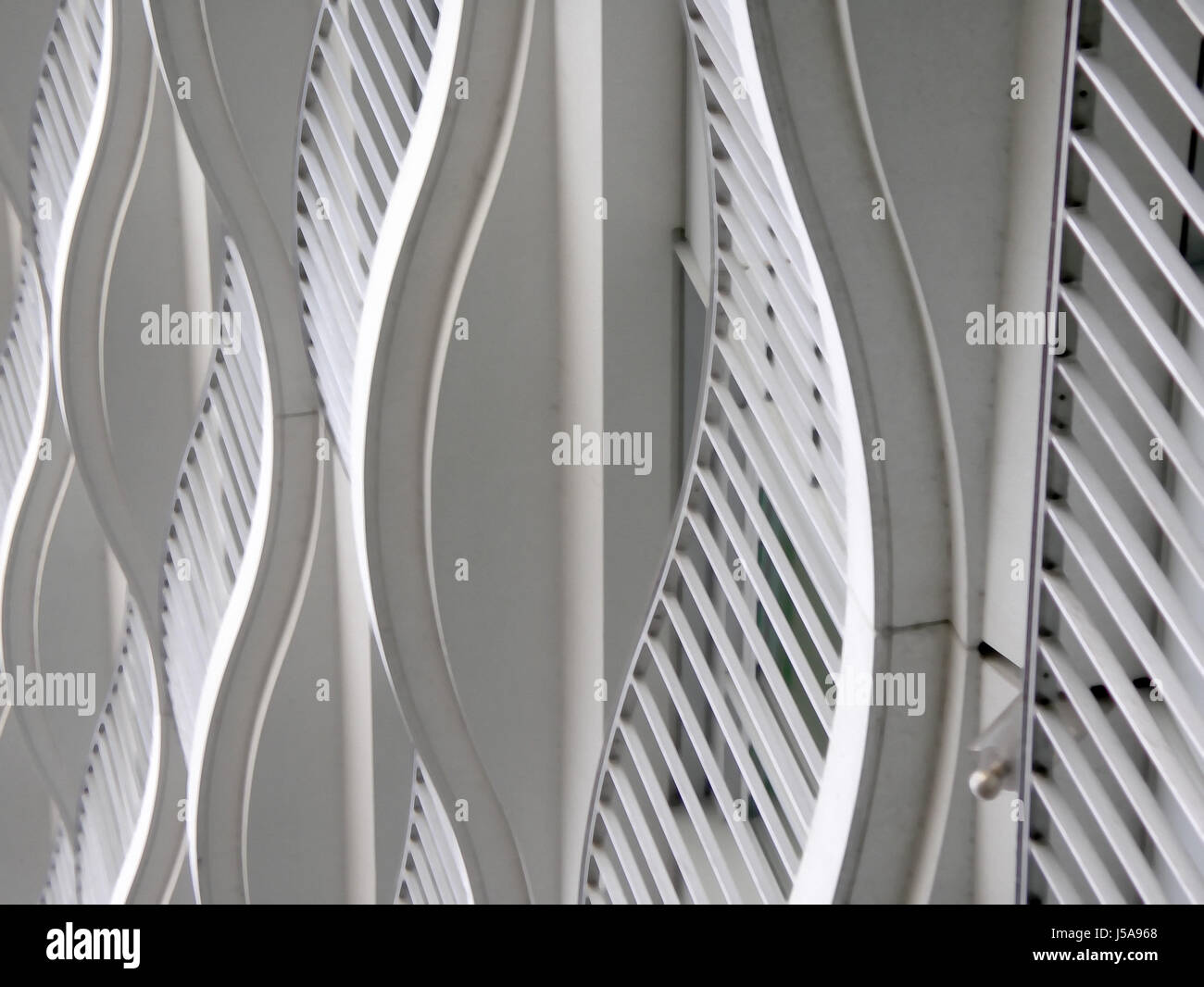 detail waves blank european caucasian balcony facade corrugated ...