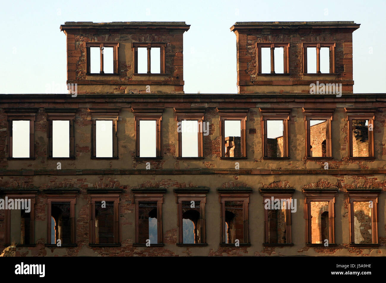window porthole dormer window pane europe war ruin sight view outlook ...