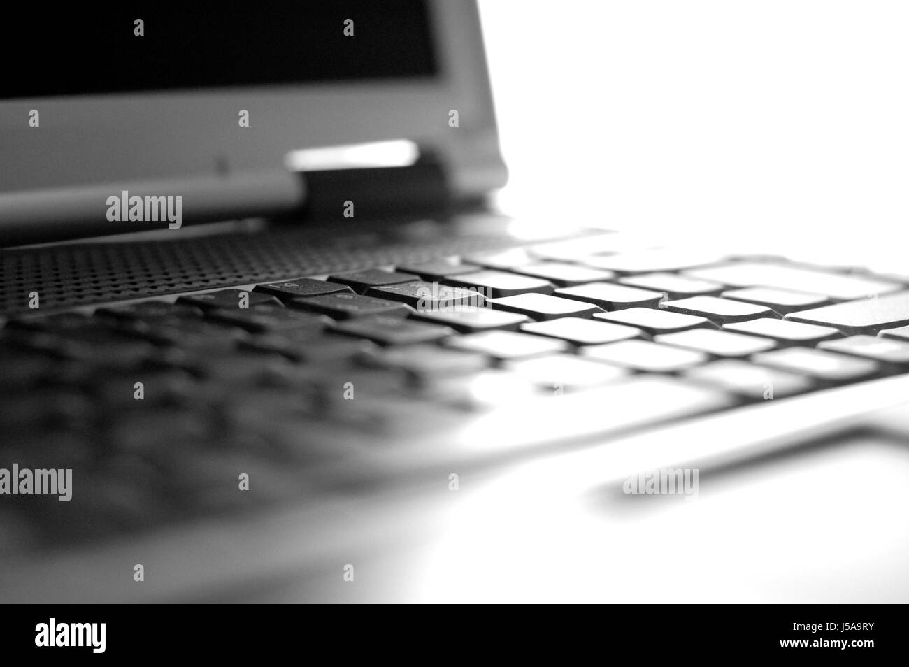 office laptop notebook computers computer keyboard service macro close ...