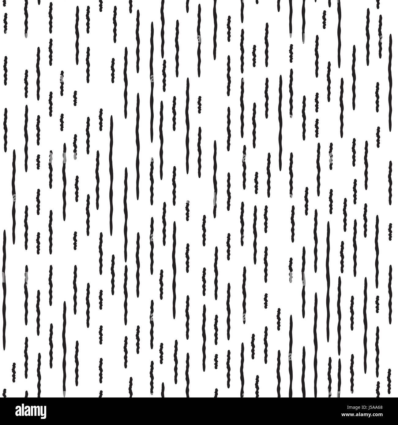 Abstract irregular striped line seamless pattern. Black and white ...