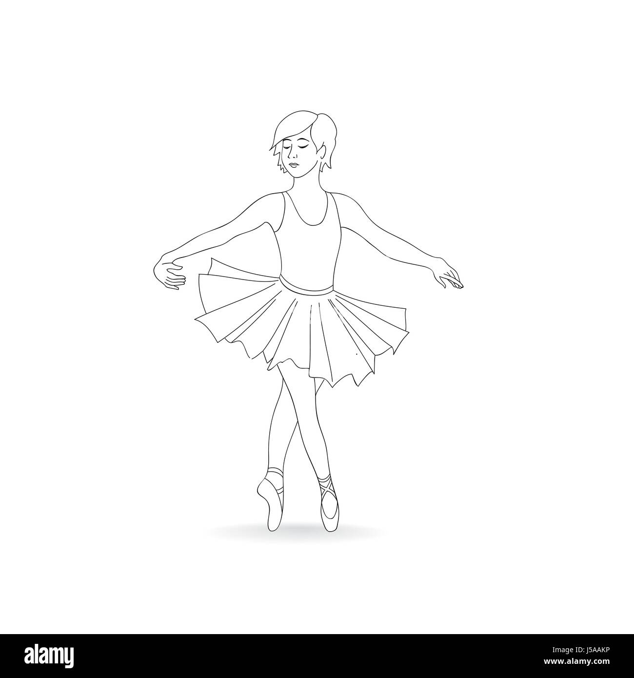 Little Ballerina Black And White