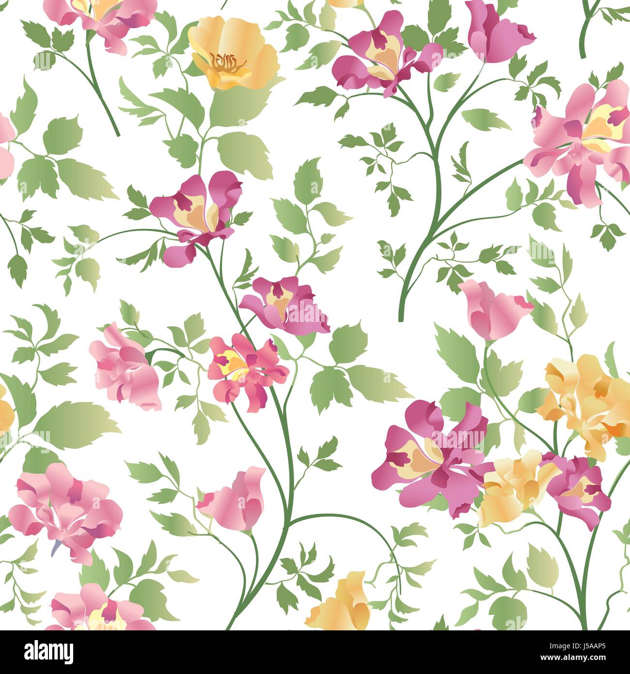Floral ornamental seamless pattern. Abstract flower bouquet background ...