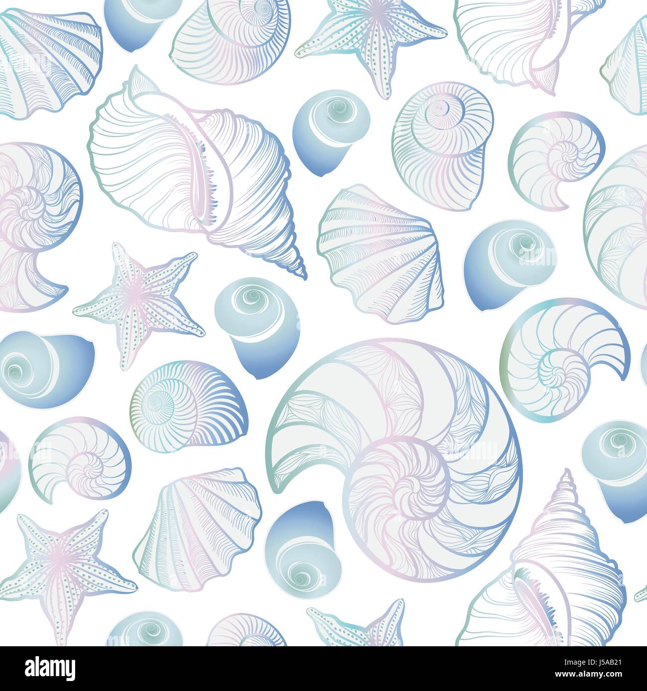 Seashell Pattern Background