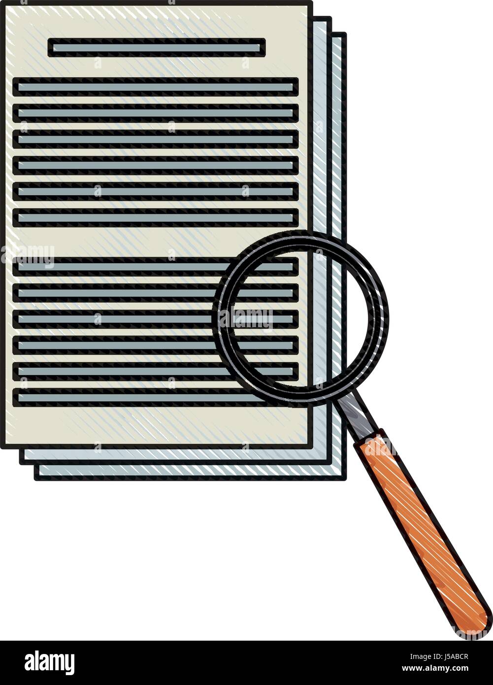 drawing document paper magnifier search data Stock Vector Image & Art ... drawing document paper magnifier search data Stock Vector Image & Art ...