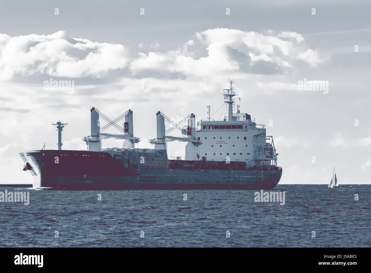 Cargo ship moving entering hi-res stock photography and images - Alamy