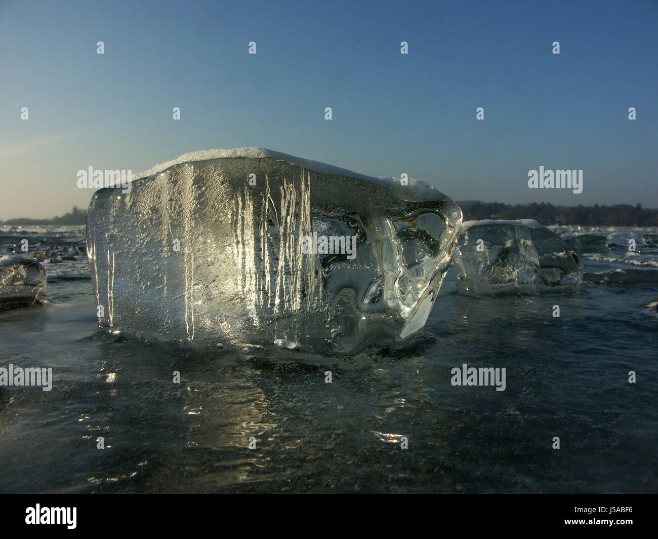 winter cold ice frozen iceberg icecold block salt water sea ocean water ...